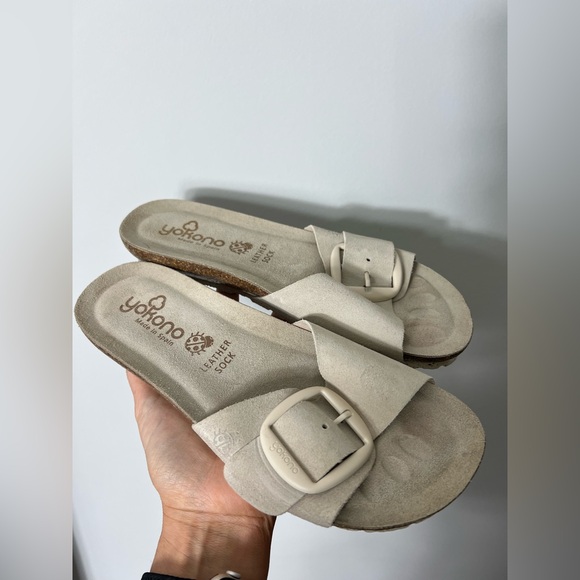 yokono | Shoes | Yokono Made In Spain Suede Leather Cream Slip On ...